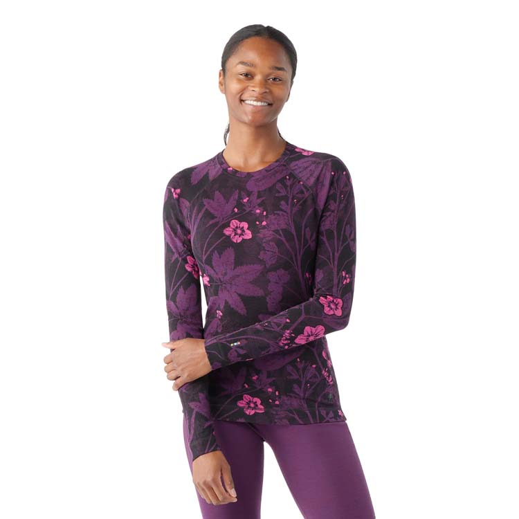 Smartwool Damen Langarm Classic Thermal Crew purple lris floral