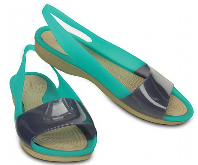 Crocs Schuhe Damen tropical teal nautical navy