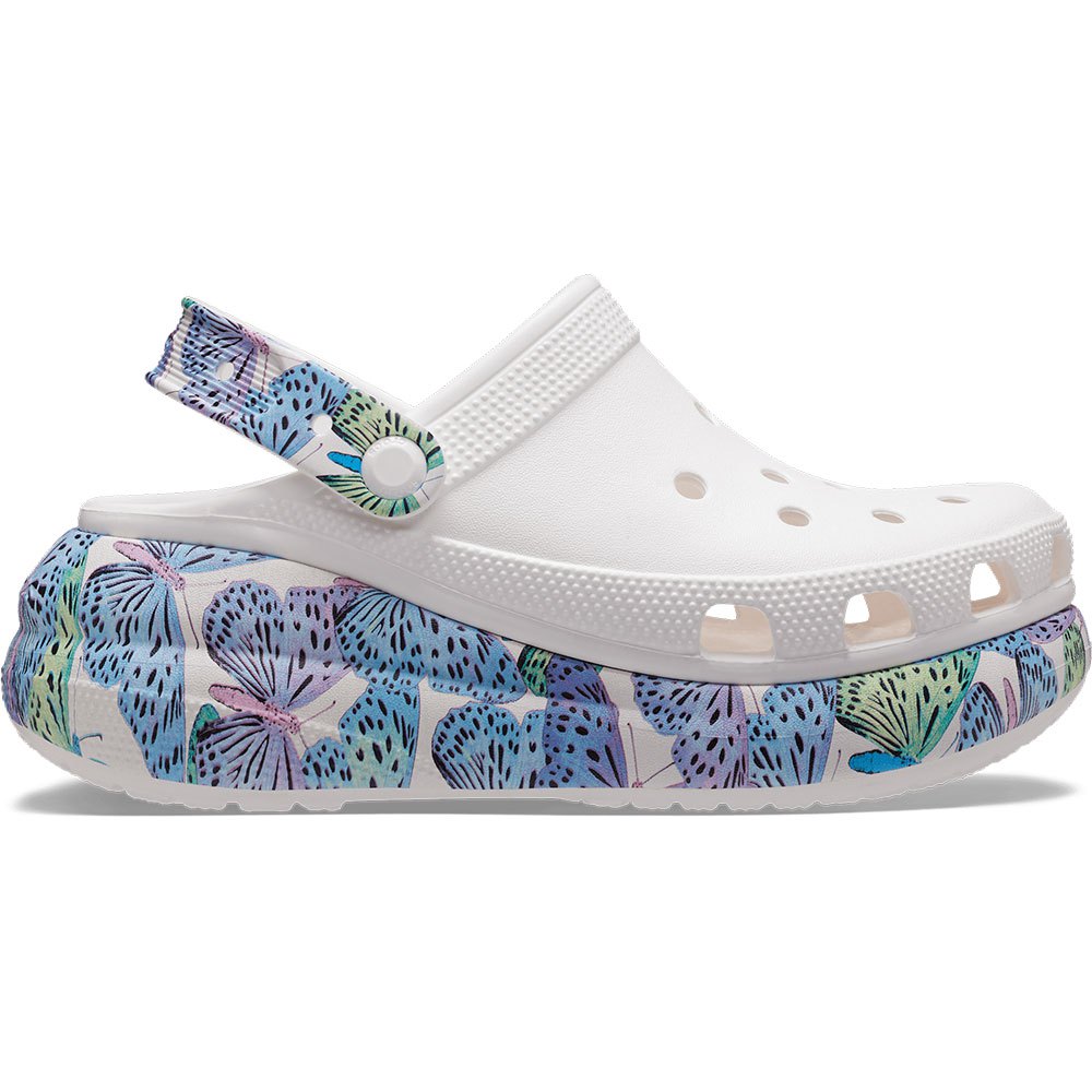 Crocs Damen Classic Crush Butterfly Clog white multi