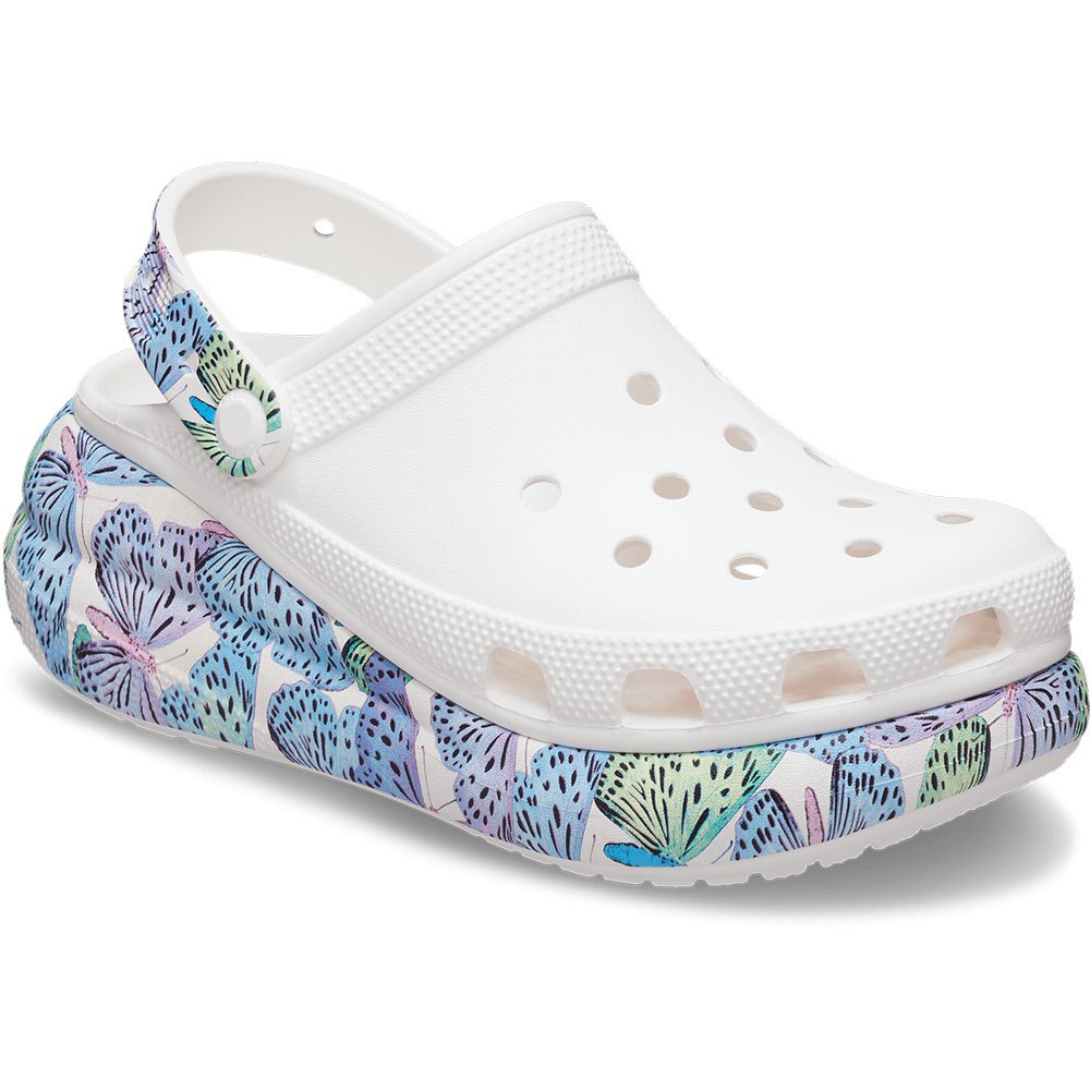 Crocs Damen Classic Crush Butterfly Clog white multi