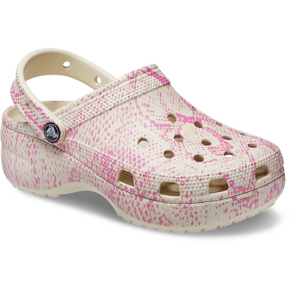 Crocs Damen Classic Platform Snake Clog bone multi