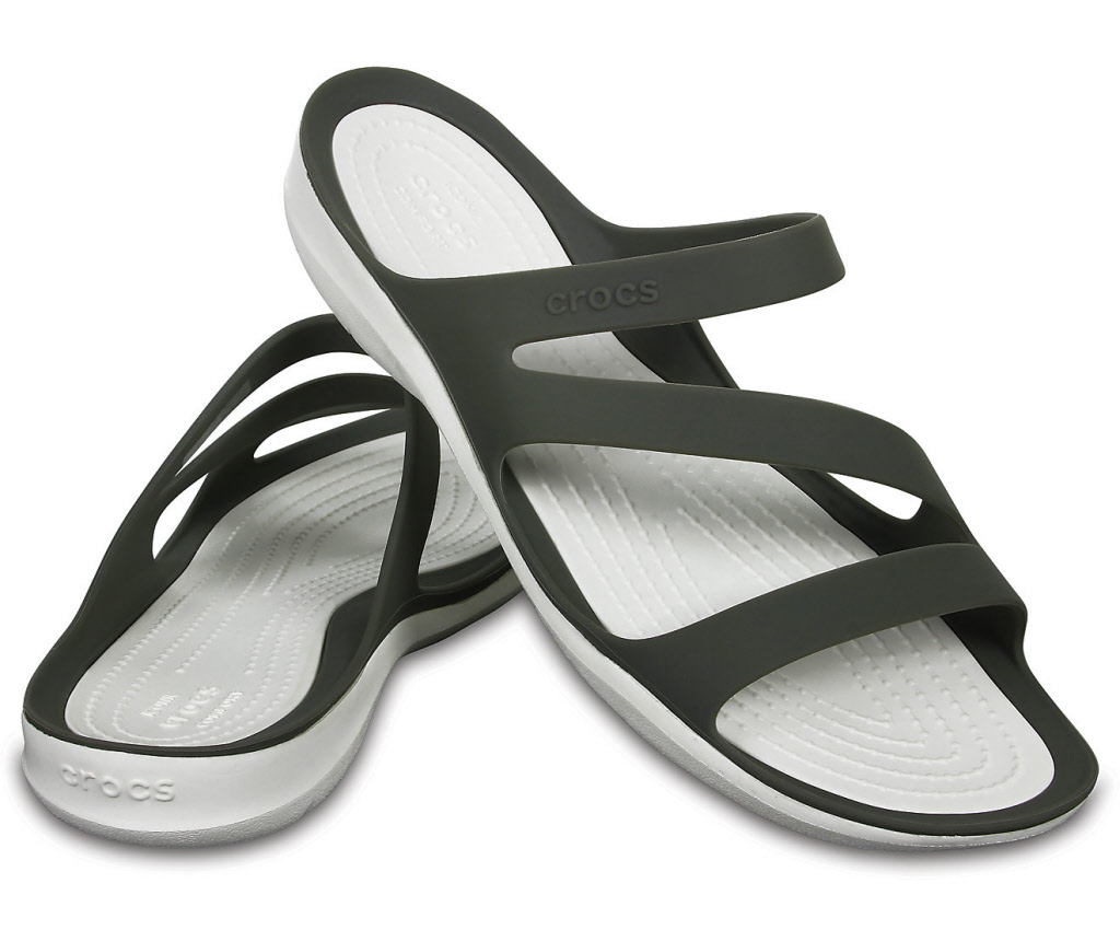 Crocs Schuhe Damen smoke white