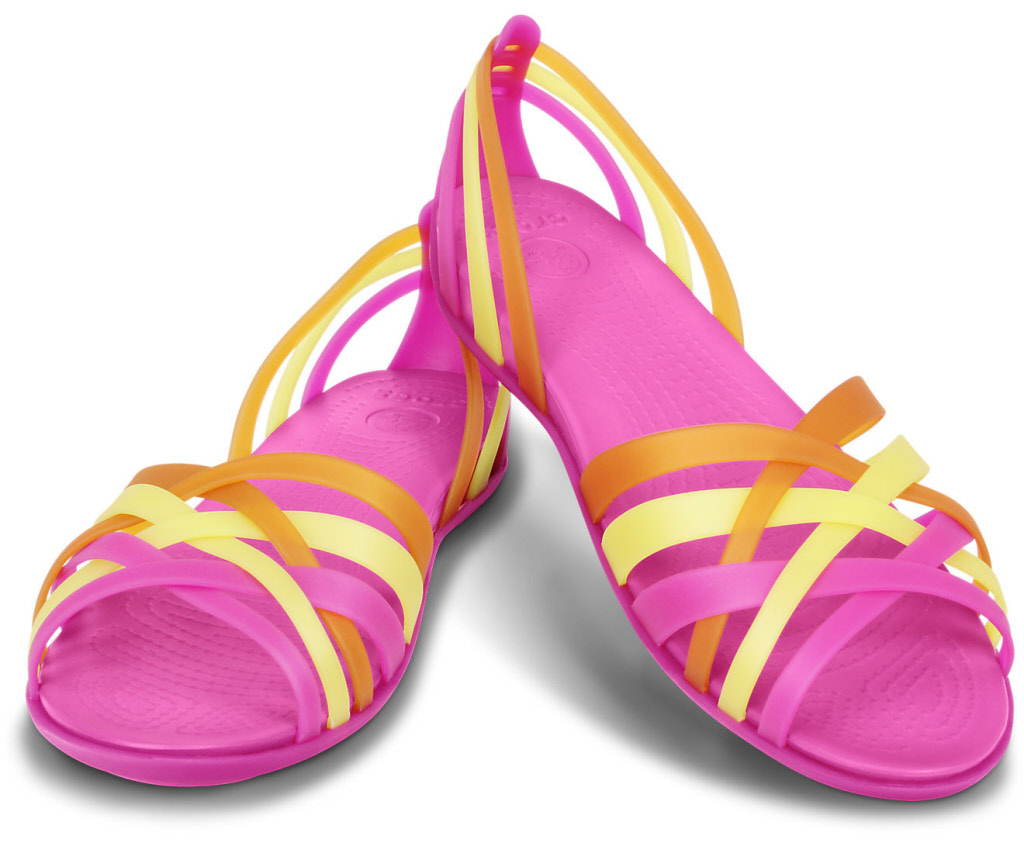 Crocs Schuhe Damen fuchsia grapefruit