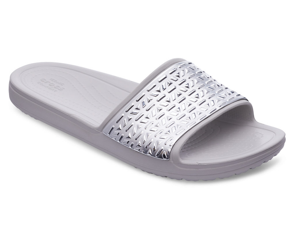 Crocs Schuhe Damen pearl white silver