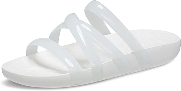 Crocs Splash Glossy Strappy Sandal white